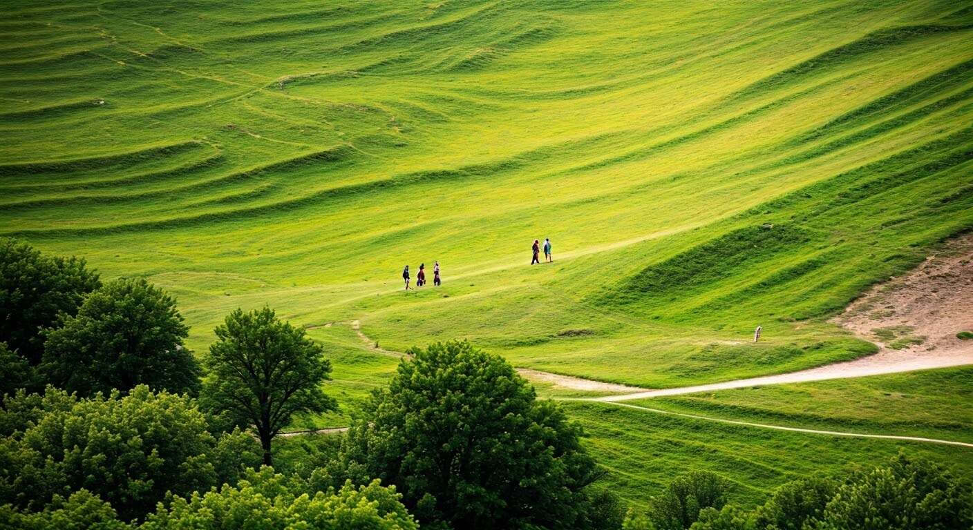 Cette colline verdoyante est parfaite pour une échappée nature en famille
